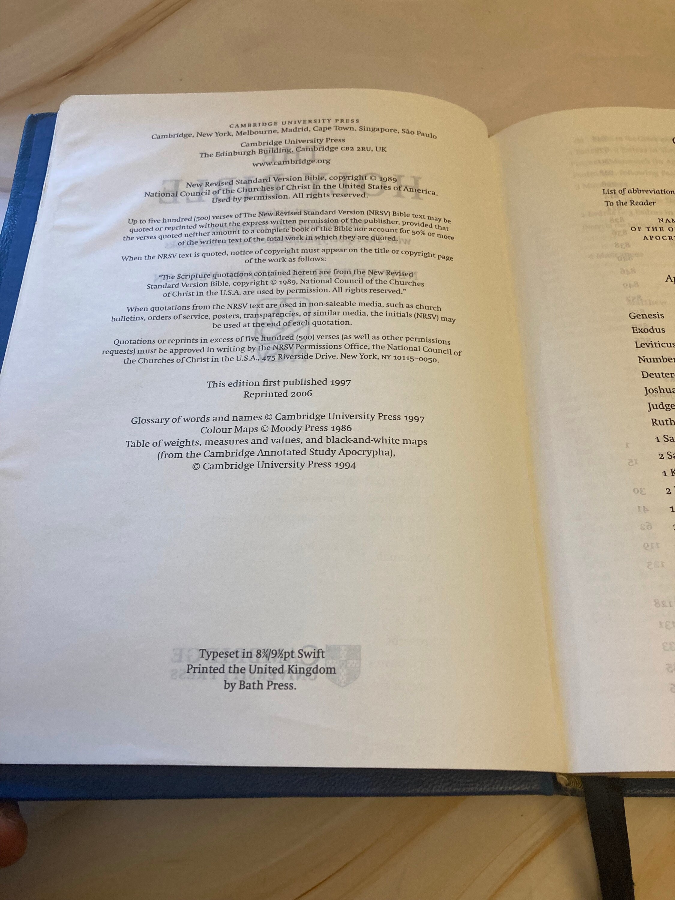 Winchester Cathedral Bible NRSV Holy Bible Apocryphal - Etsy