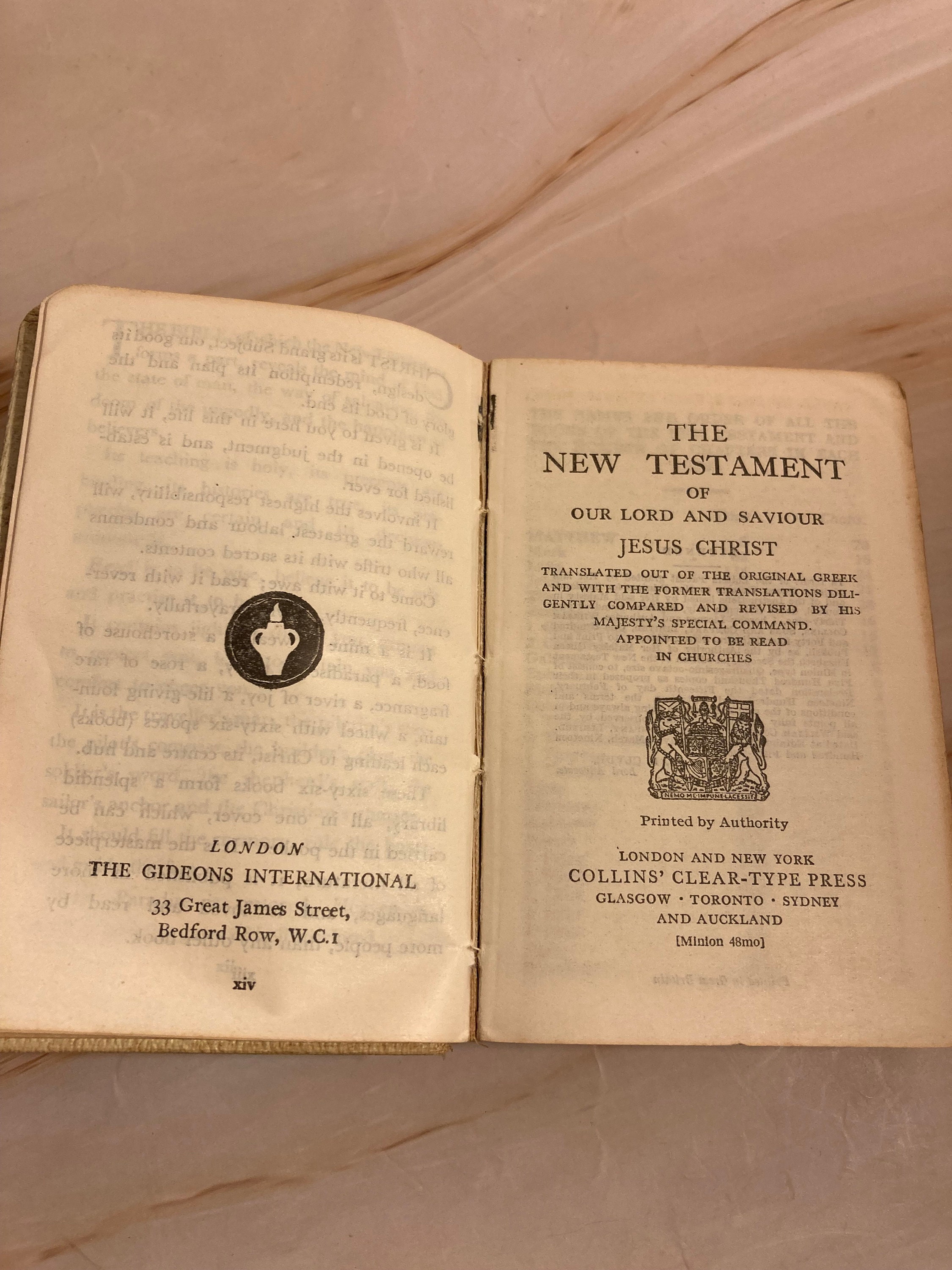 Vintage Gideon Nurse Pocket Bible New Testament and Psalms - (ref X264 ...