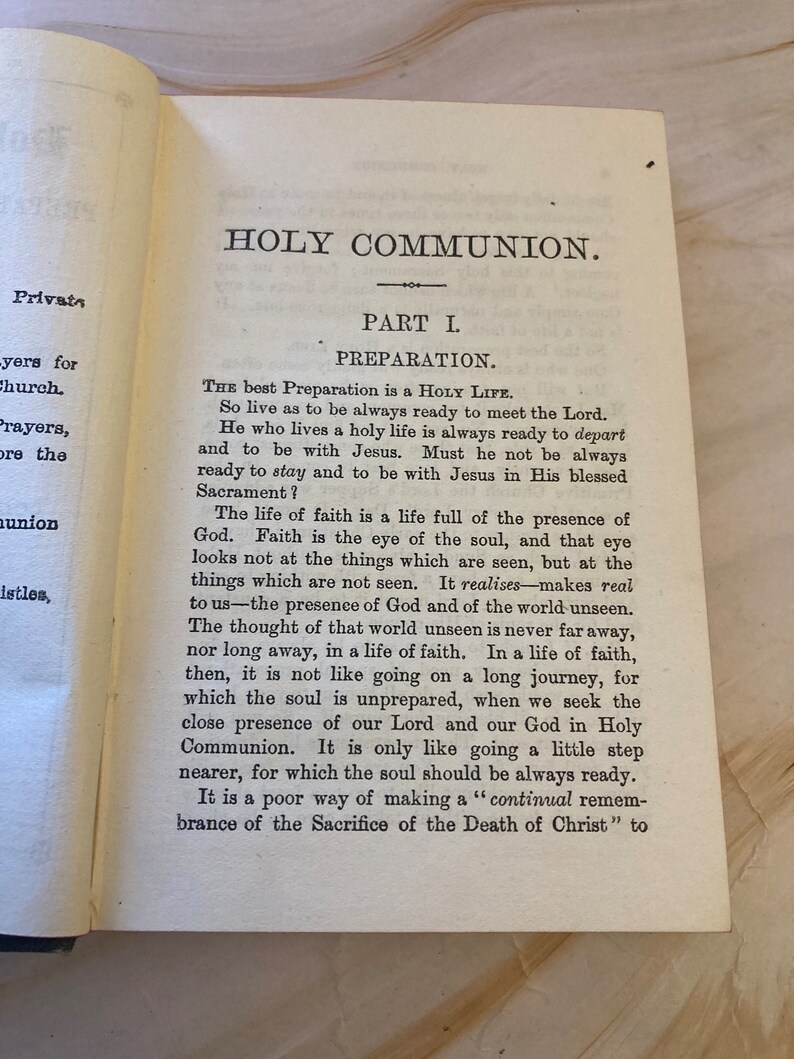 1920 Antique Holy Communion Book Epistles & Gospels Vintage Christian ...