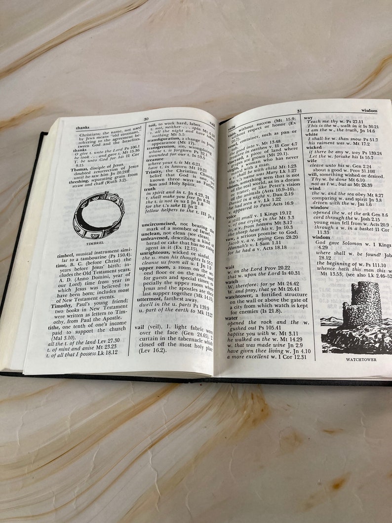 Holy Bible Dictionary Concordance Kjv Black Cover - (x171) - Etsy