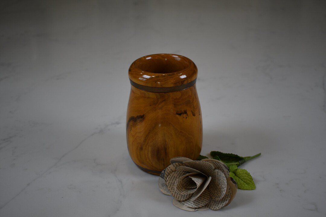Turned Wood Mulberry Vase Hand Crafted - Etsy