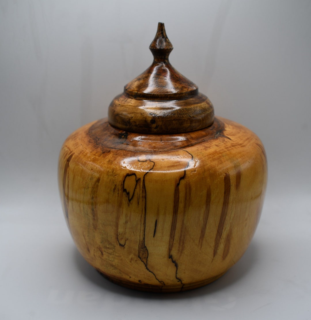 Unique Spalted Poplar Turned Wood Vase or Container - Etsy