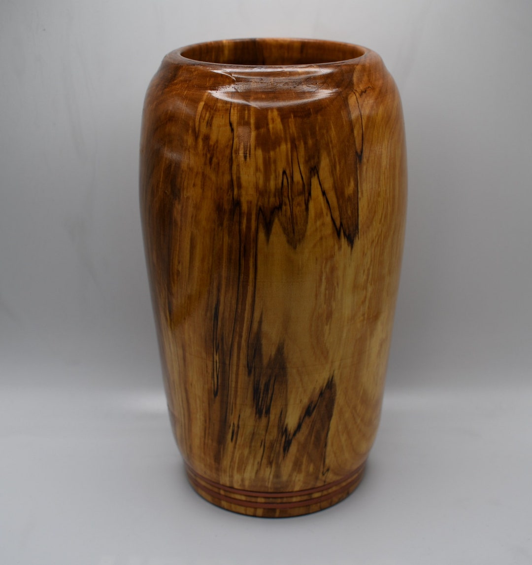 Beautiful Spalted Ash Turned Wood Vase - Etsy