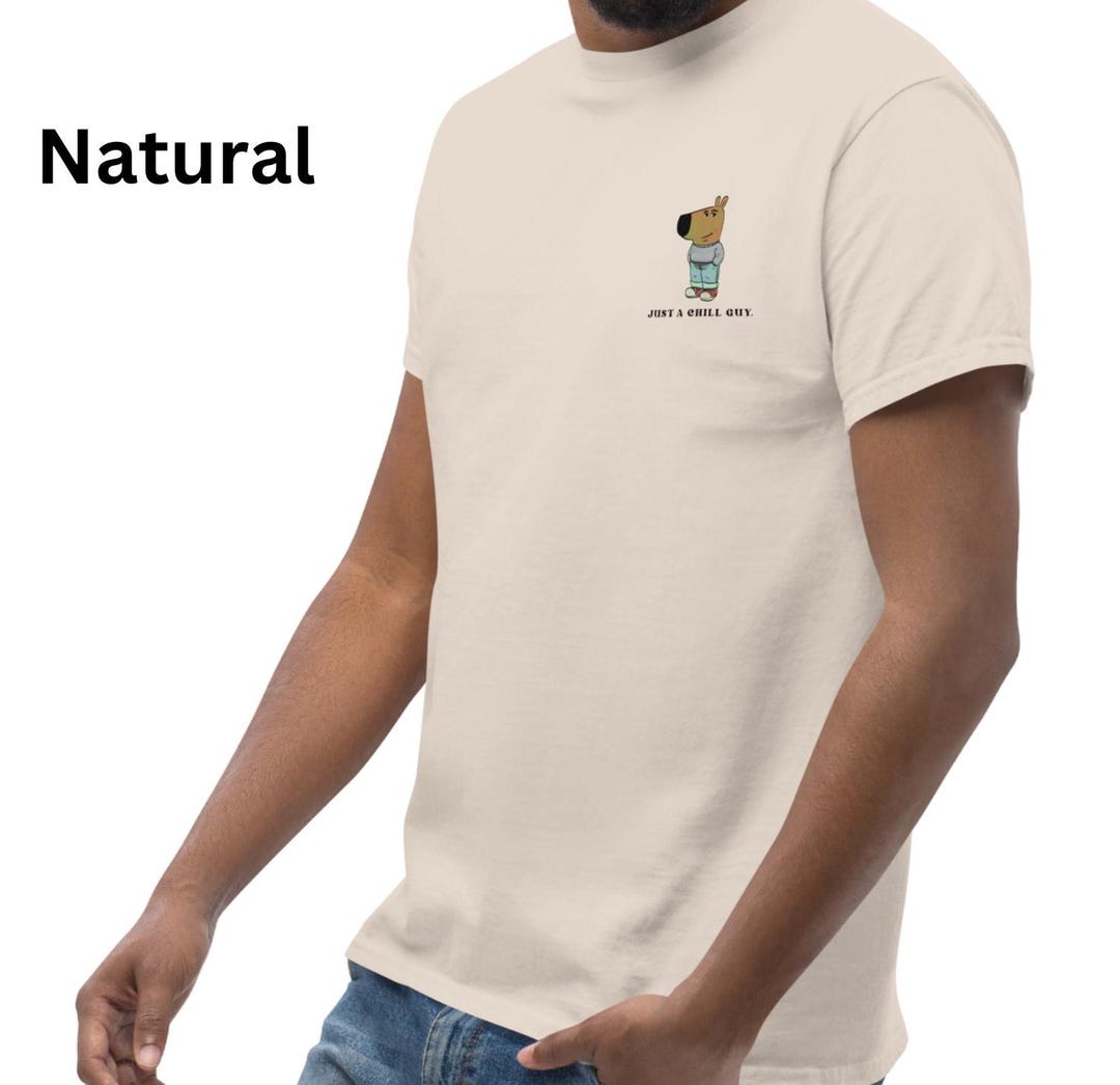 Just a Chill Guy Shirt, Viral Cartoon Dog Meme, Unisex Cotton Tee ...