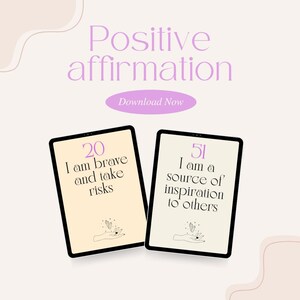 100 Positive Affirmation Digital Cards, Printable Cards, Cristal ...