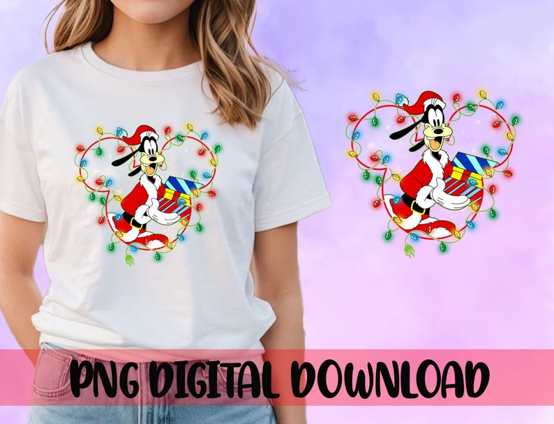 Christmas Lights Goofy Dog Ears Head Bow Holiday String - Etsy