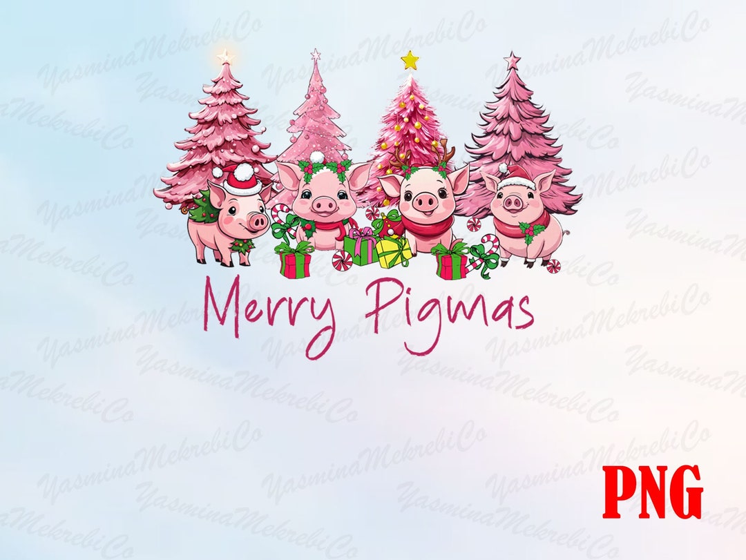 Merry Pigmas Png, Christmas Pig Png, Christmas Pig Png, Pig Lover Gift ...