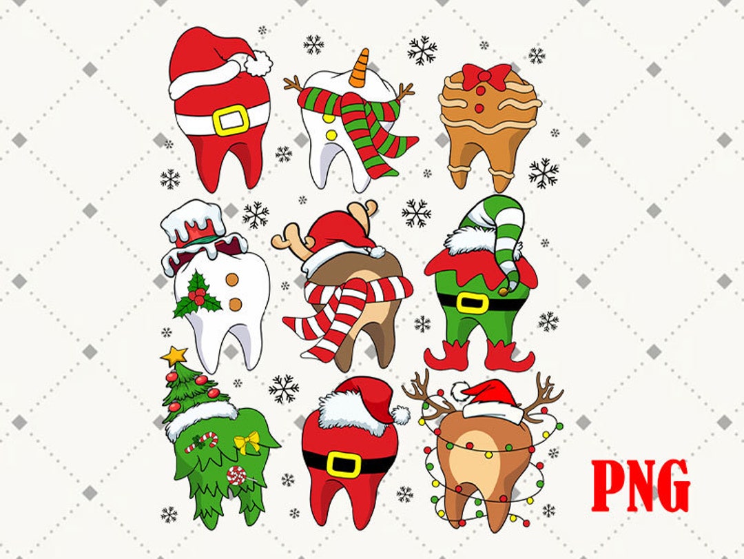 Christmas Teeth Dentist Png Sublimation Design, Christmas Png ...