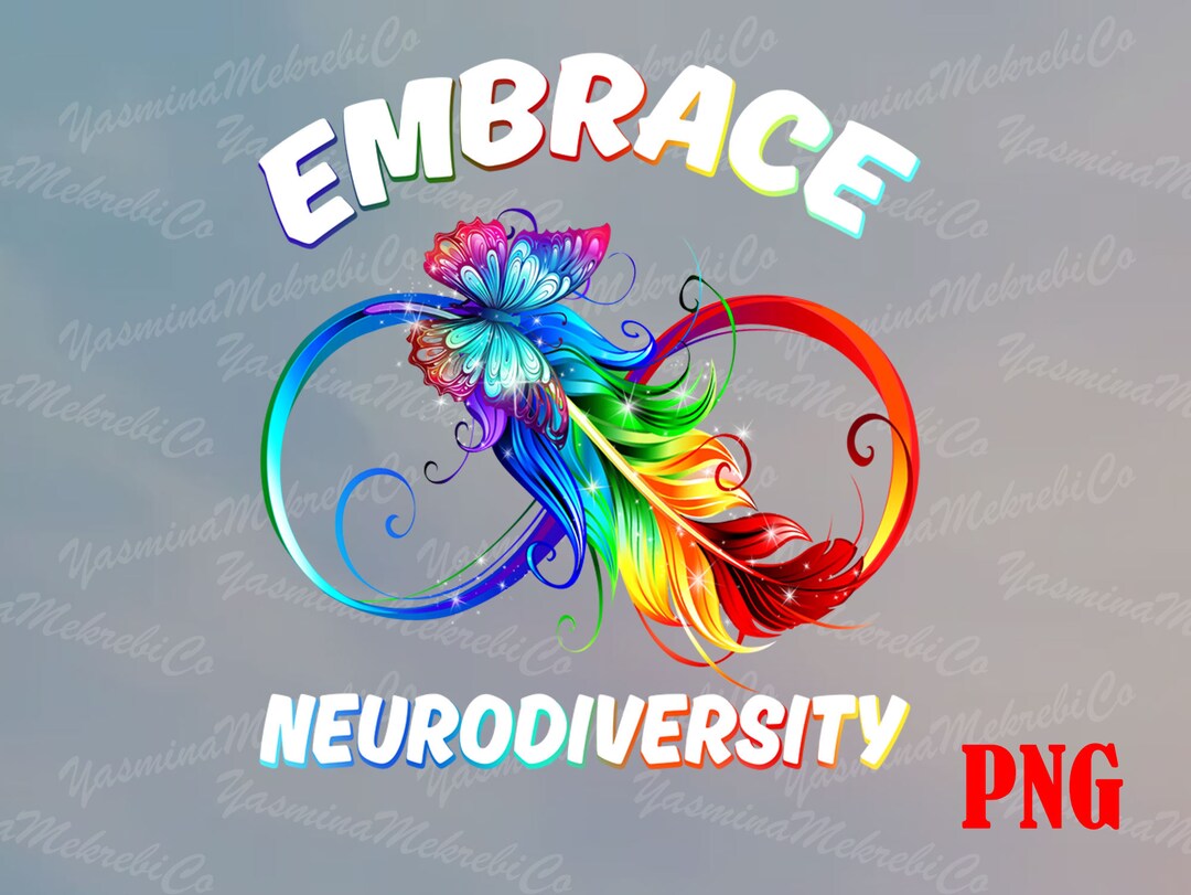 Embrace Neurodiversity Png, Autism Awareness Png, Colorful Brain Png ...