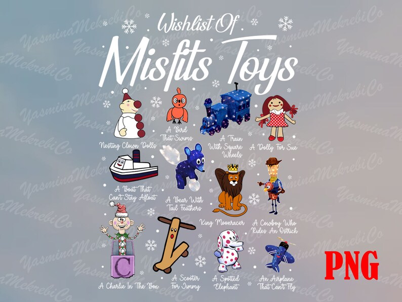 Misfits Toys Christmas Png, Rudolphs the Red Nosed Reindeer Png ...