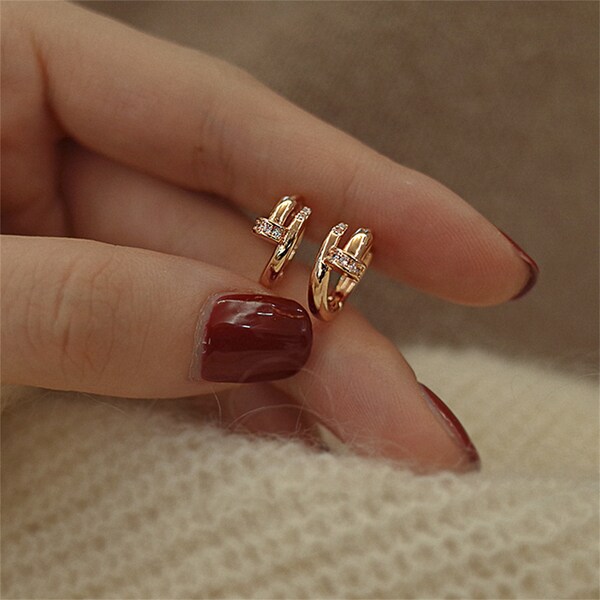 Nail Earrings - Etsy
