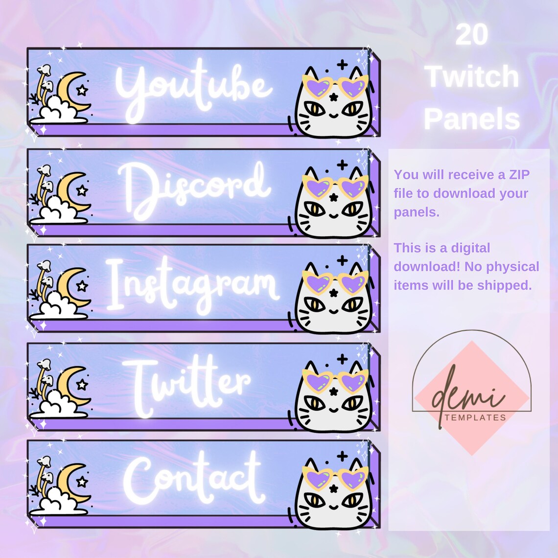 Twitch Panel, Aesthetic Twitch Panel, Cute Stream Panels, Twitch Panels ...