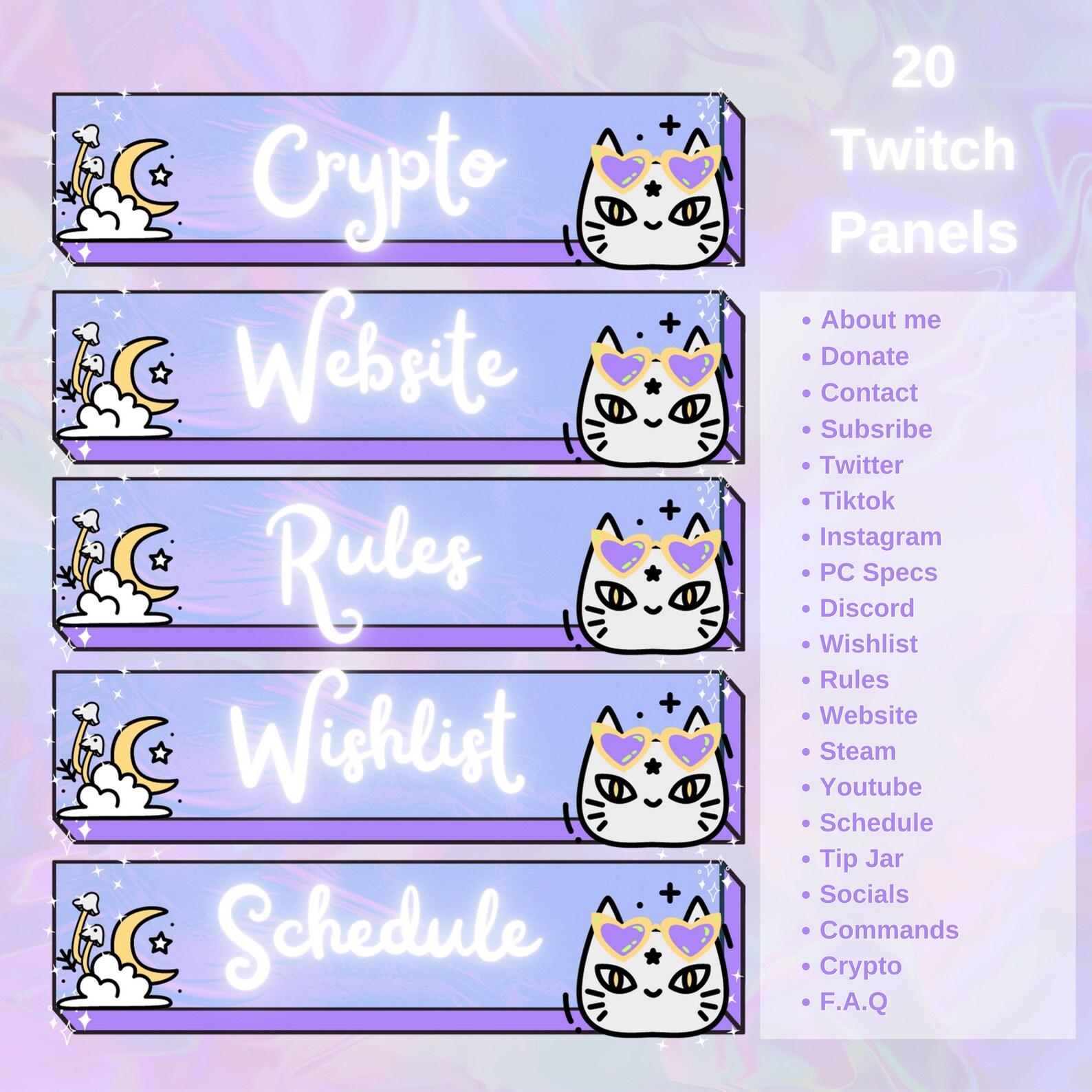 Twitch Panel, Aesthetic Twitch Panel, Cute Stream Panels, Twitch Panels ...