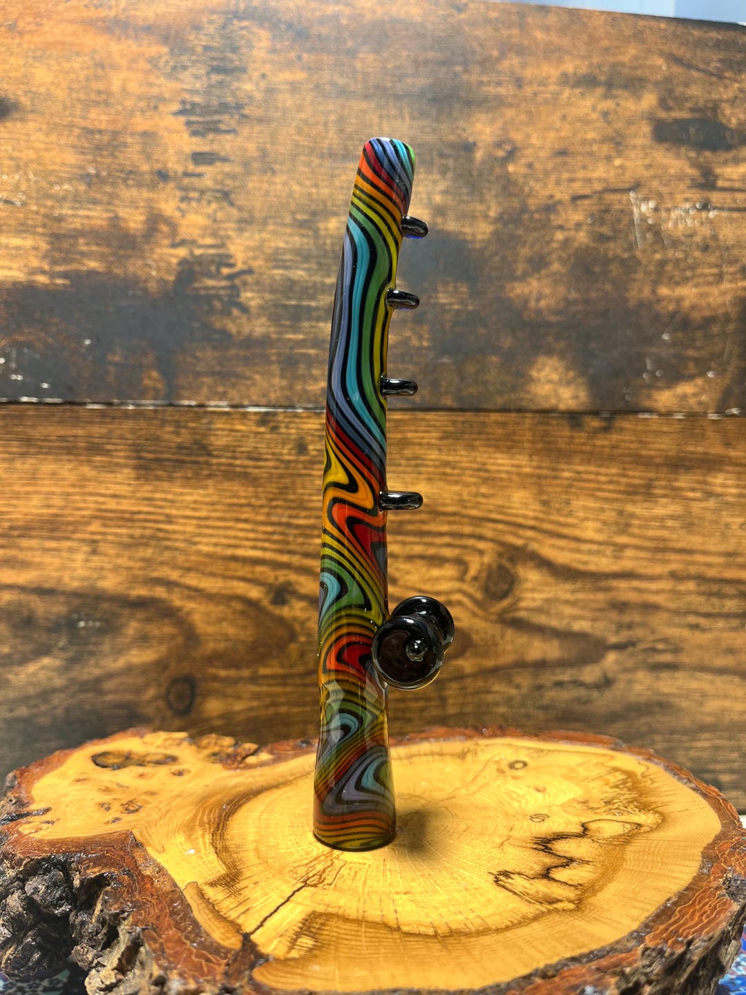 Mini Custom Heady Wig-wag Glass Fishing Pole/chillum Rainbow Trout - Etsy