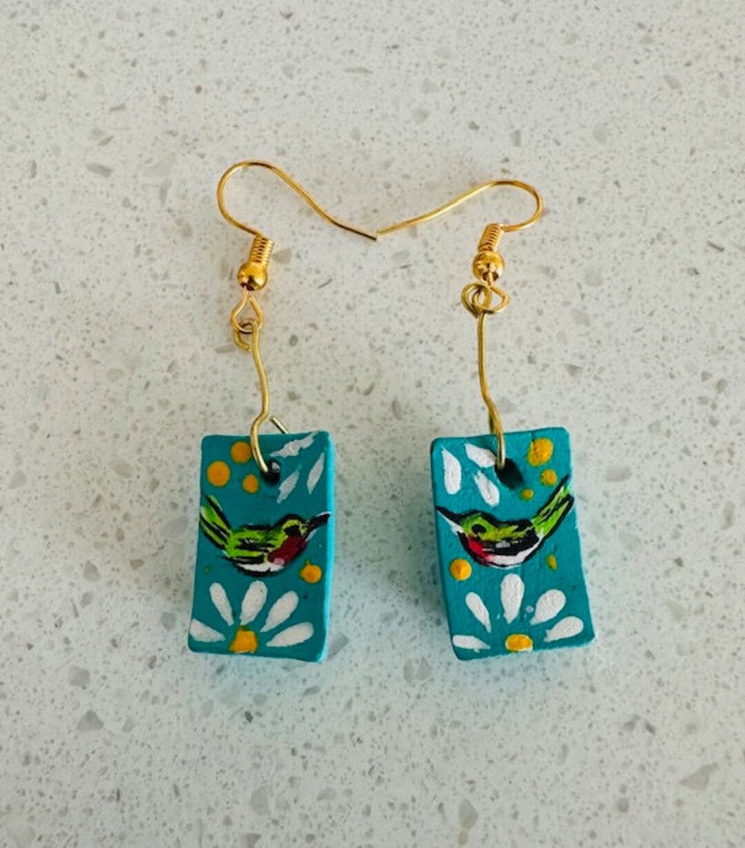 Hummingbird Metate Mexican Earrings Colibri - Etsy