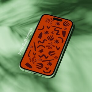 Abstract Funky Shapes Phone Wallpapers Set | iPhone & Android | Instant ...