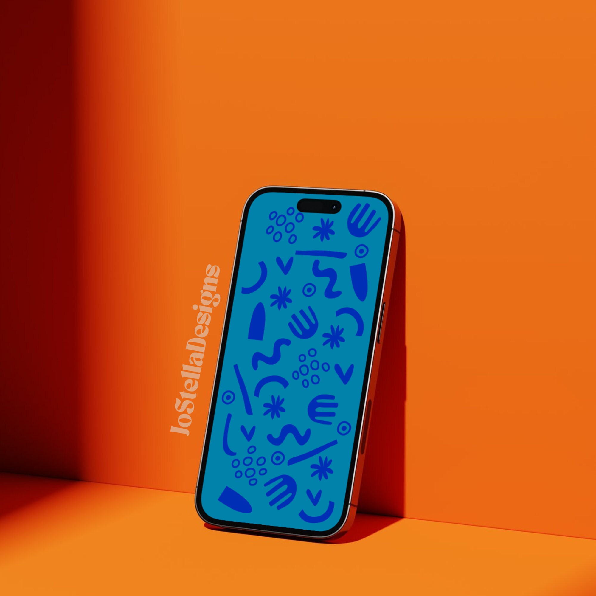 Abstract Funky Shapes Phone Wallpapers Set | iPhone & Android | Instant ...