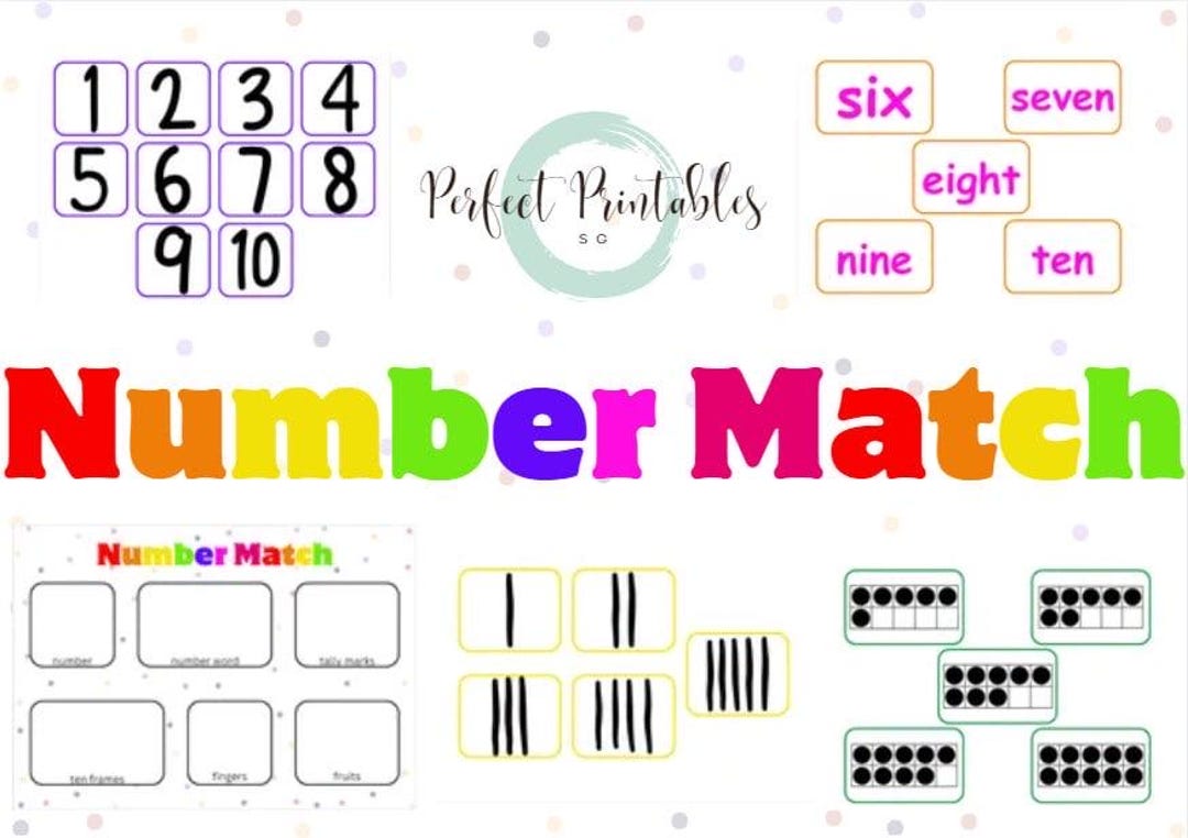 Numeracy Activity Pages, Kindergarten Printables, Number Matching ...