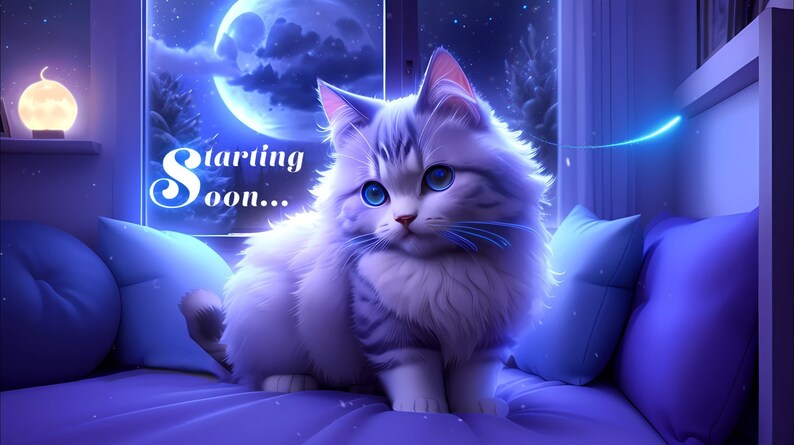 Enchanting and Cozy Kitty Stream Package - Animated - Twitch Overlay ...