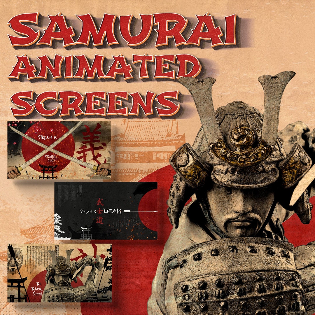 Samurai Twitch Overlays - Animated Japanese Screens Inspired by Ghost ...