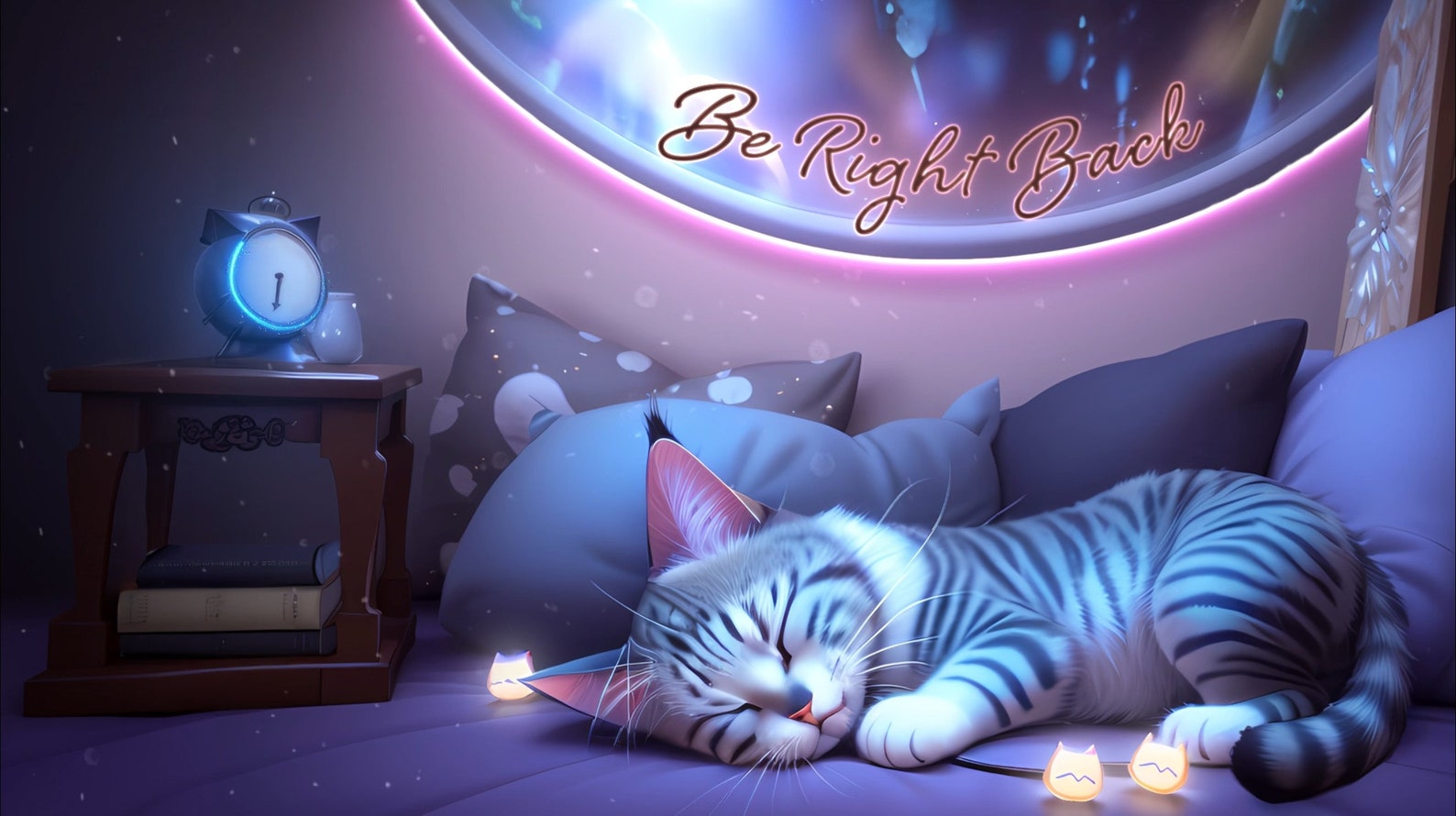 Enchanting and Cozy Kitty Stream Package Animated Twitch Overlay Lofi ...