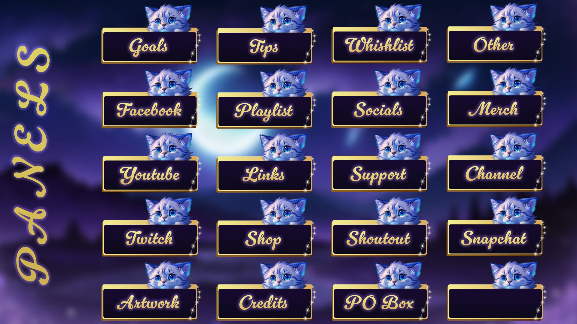 Enchanting and Cozy Kitty Stream Package Animated Twitch - Etsy