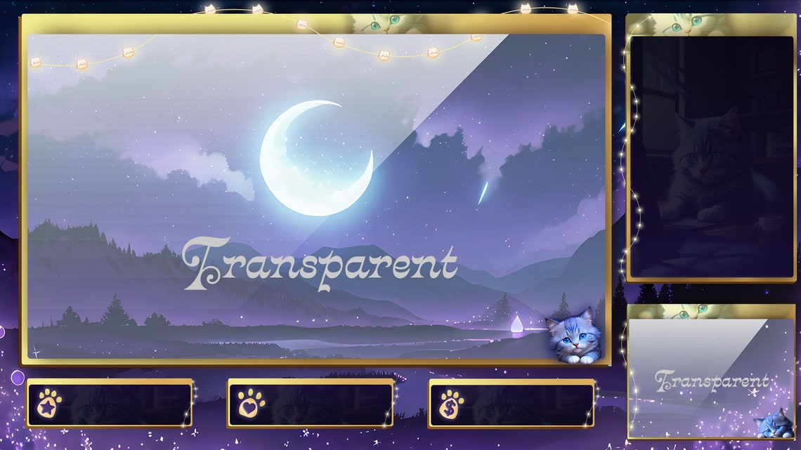 Enchanting and Cozy Kitty Stream Package Animated Twitch - Etsy