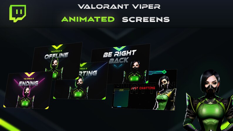 Valorant Viper Stream Overlay Valorant Stream Pack Gaming - Etsy