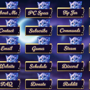 Enchanting and Cozy Kitty Stream Package - Animated - Twitch Overlay ...