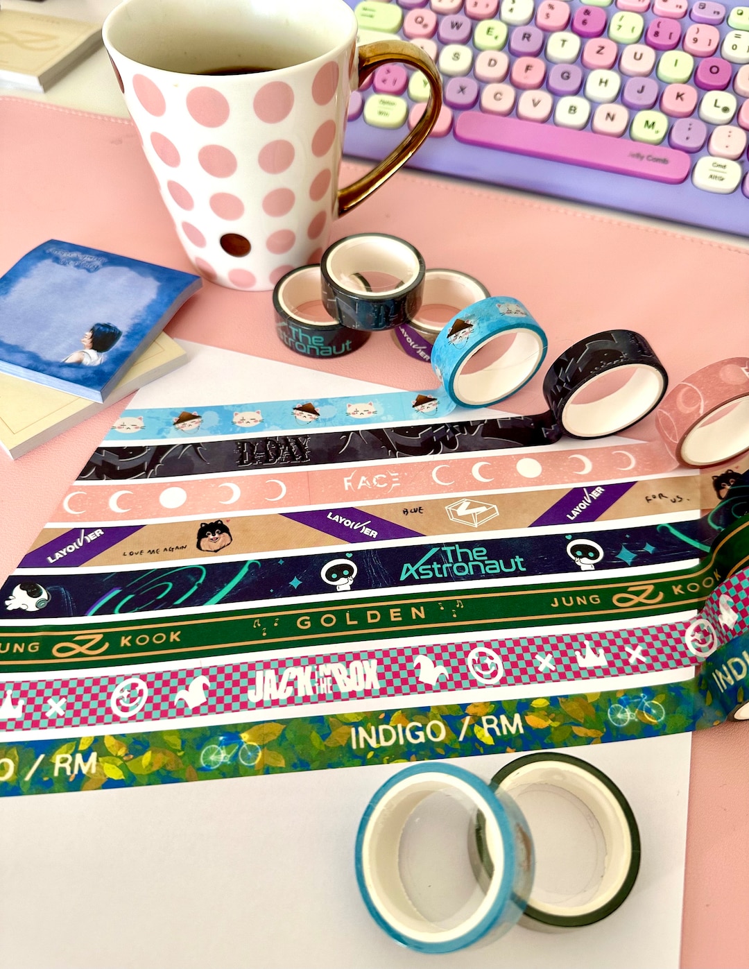 BTS Washi Tape RM Jin Suga J-hope Jimin Taehyung Jungkook - Etsy