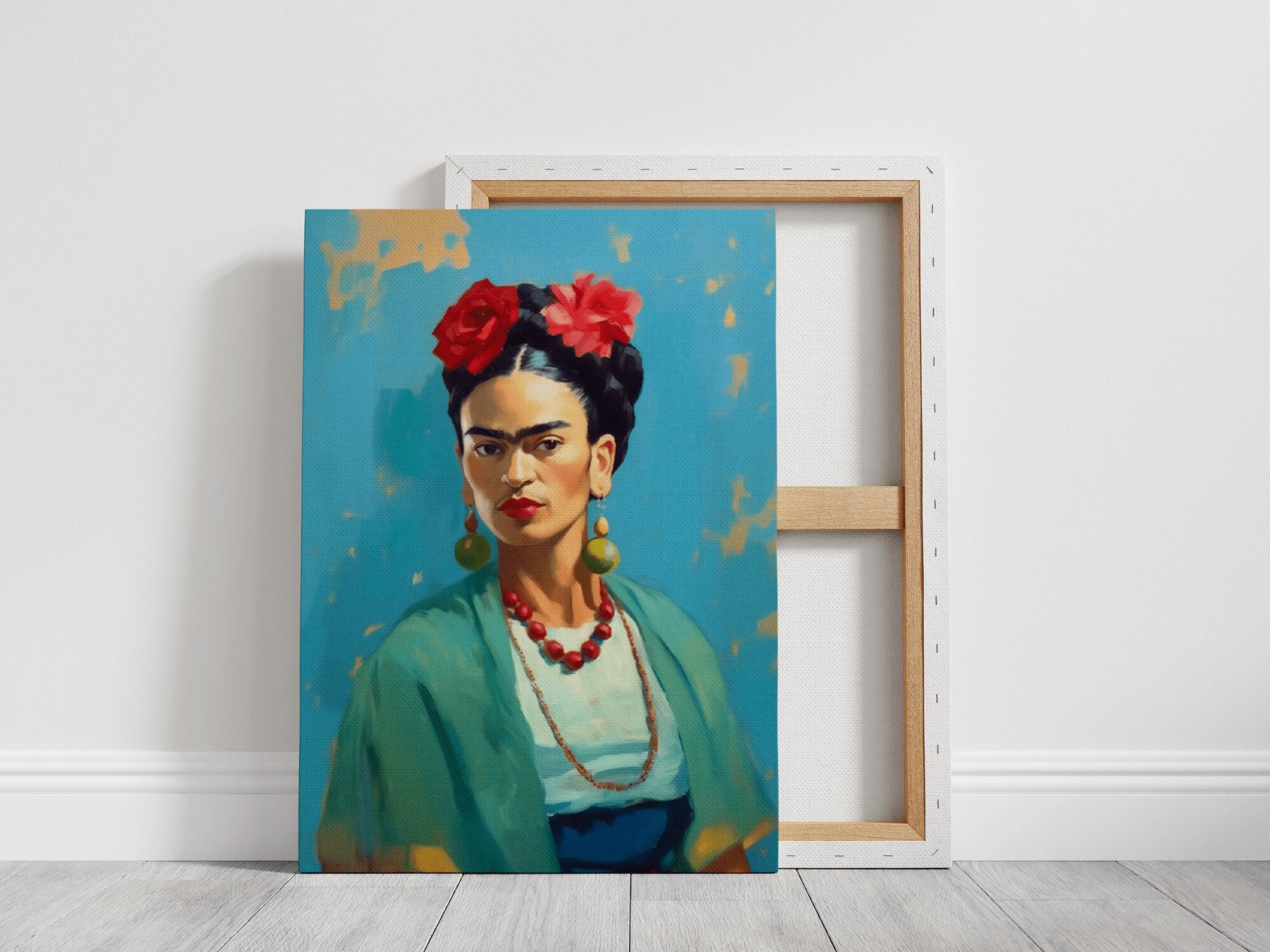 Frida Kahlo Canvas | Frida Art Print on Canvas | Frida Kahlo Portrait ...