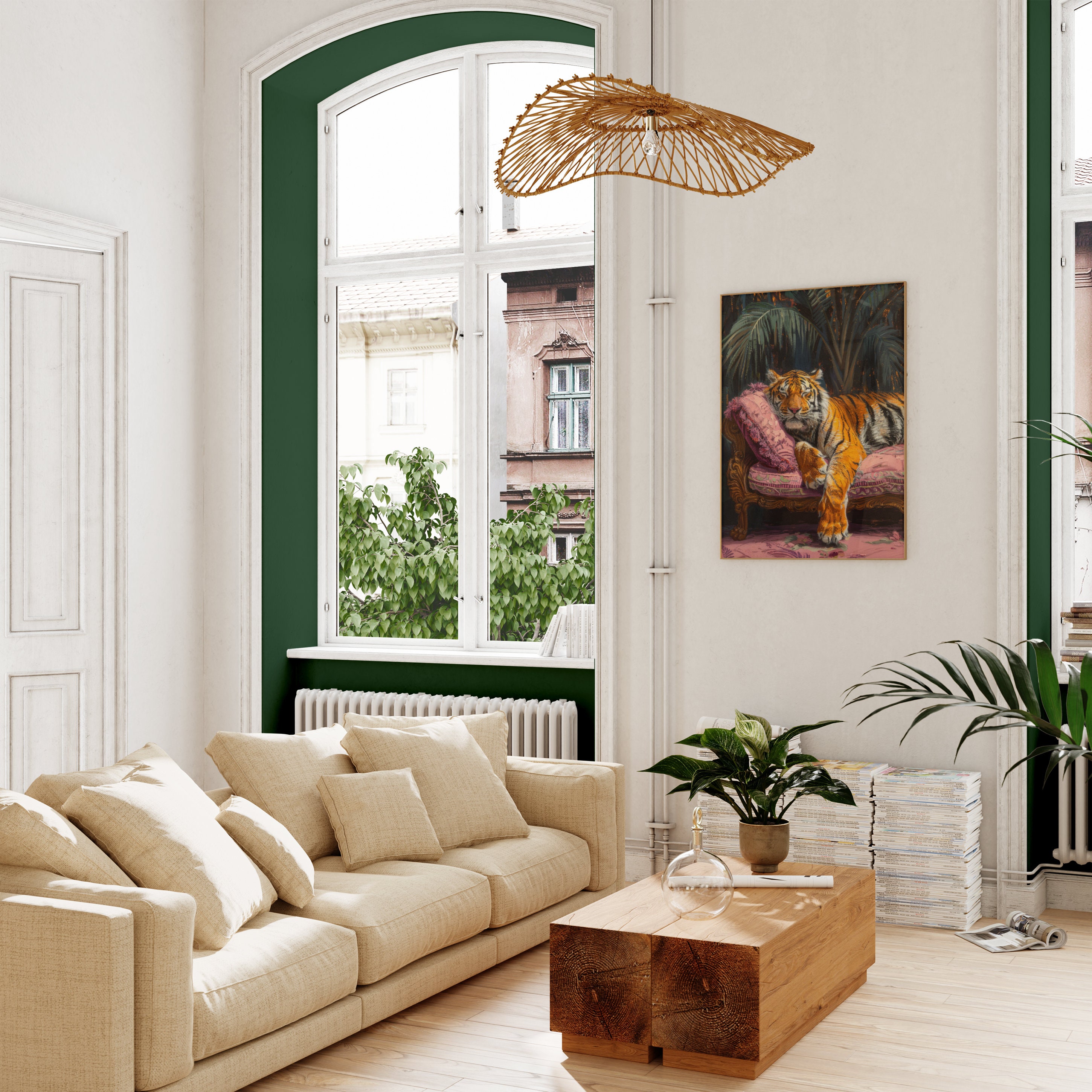 Tiger Posters Tiger Paintings Retro Wall Art Vintage Tiger Art Print ...