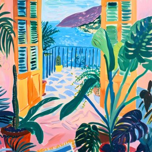 Matisse Open Window | Matisse Inspired Wall Art | Modern Mediterranean ...
