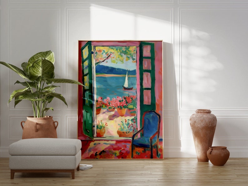 Matisse Open Window Matisse Posters Matisse Inspired Mediterranean Art ...