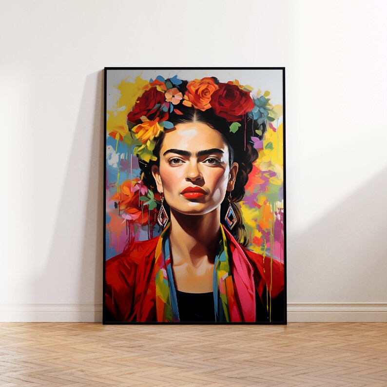 Frida Kahlo Poster Wall Art Frida Kahlo Portrait Frida Kahlo Individual