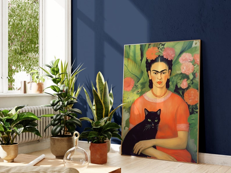 Cartel de Frida Kahlo Impresión de arte Frida Kahlo Frida Kahlo con ...