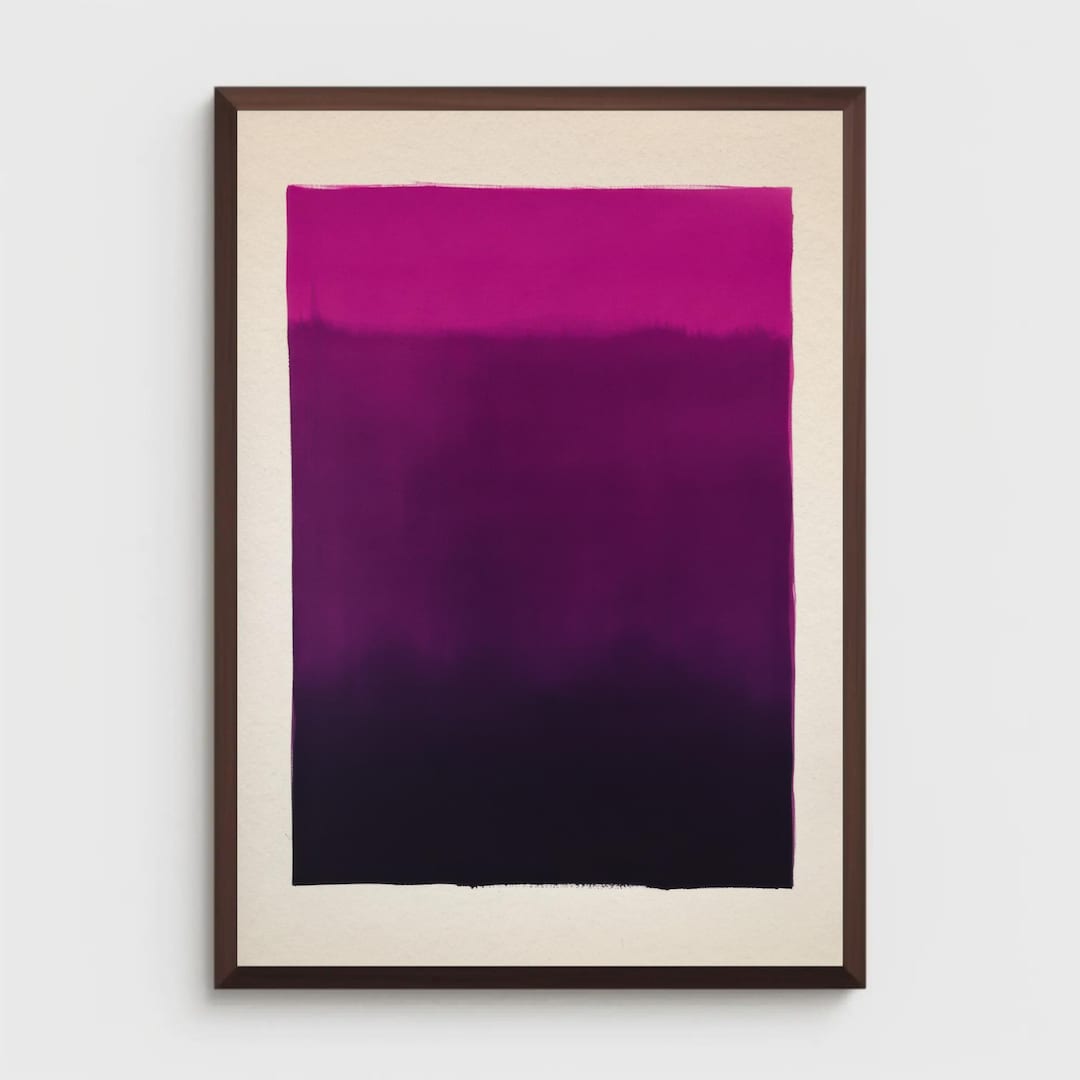 Purple Gradient Abstract Art Print | Calming Minimalist Color Field ...