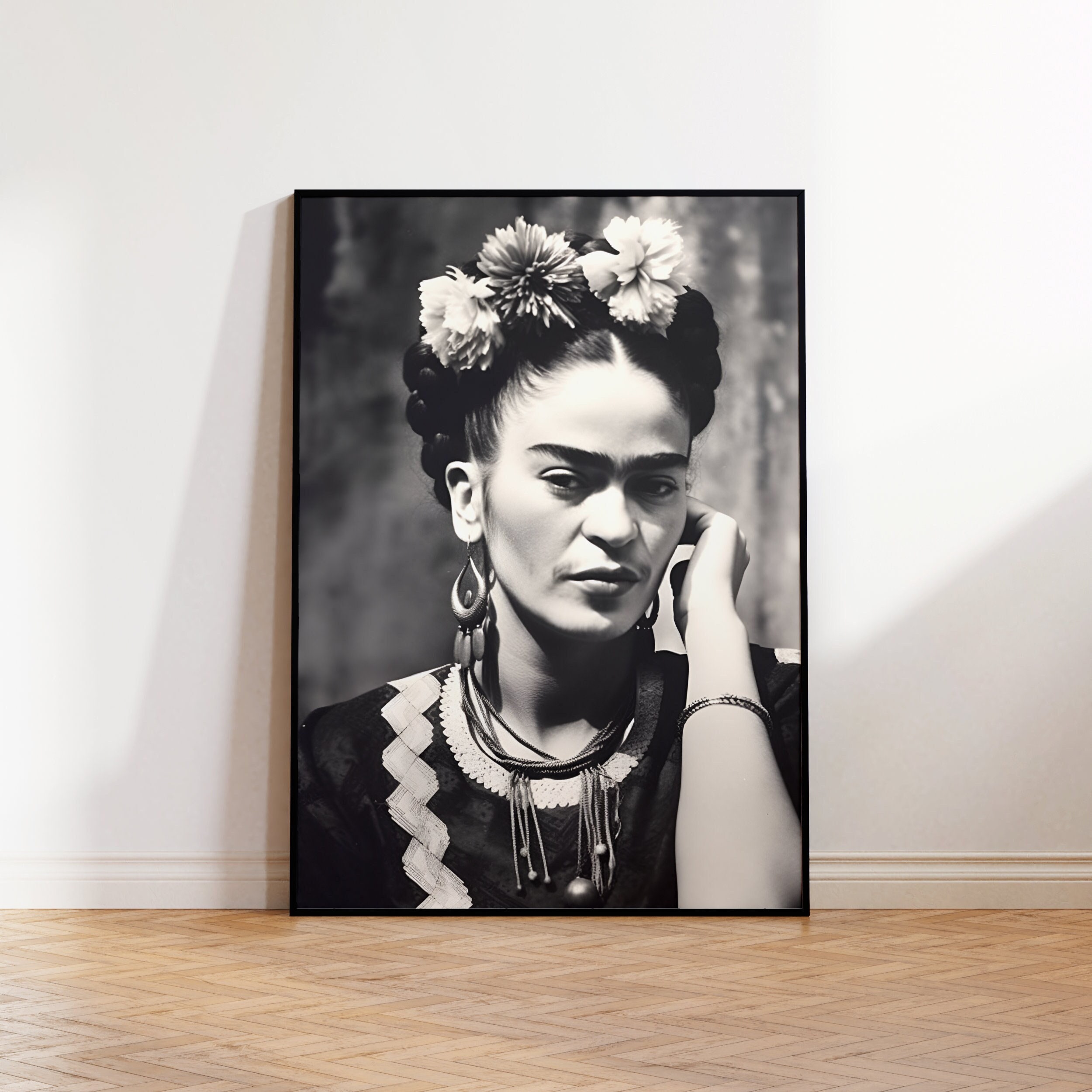 Frida Kahlo Poster Frida Kahlo Poster Black White Art Print Frida Kahlo ...