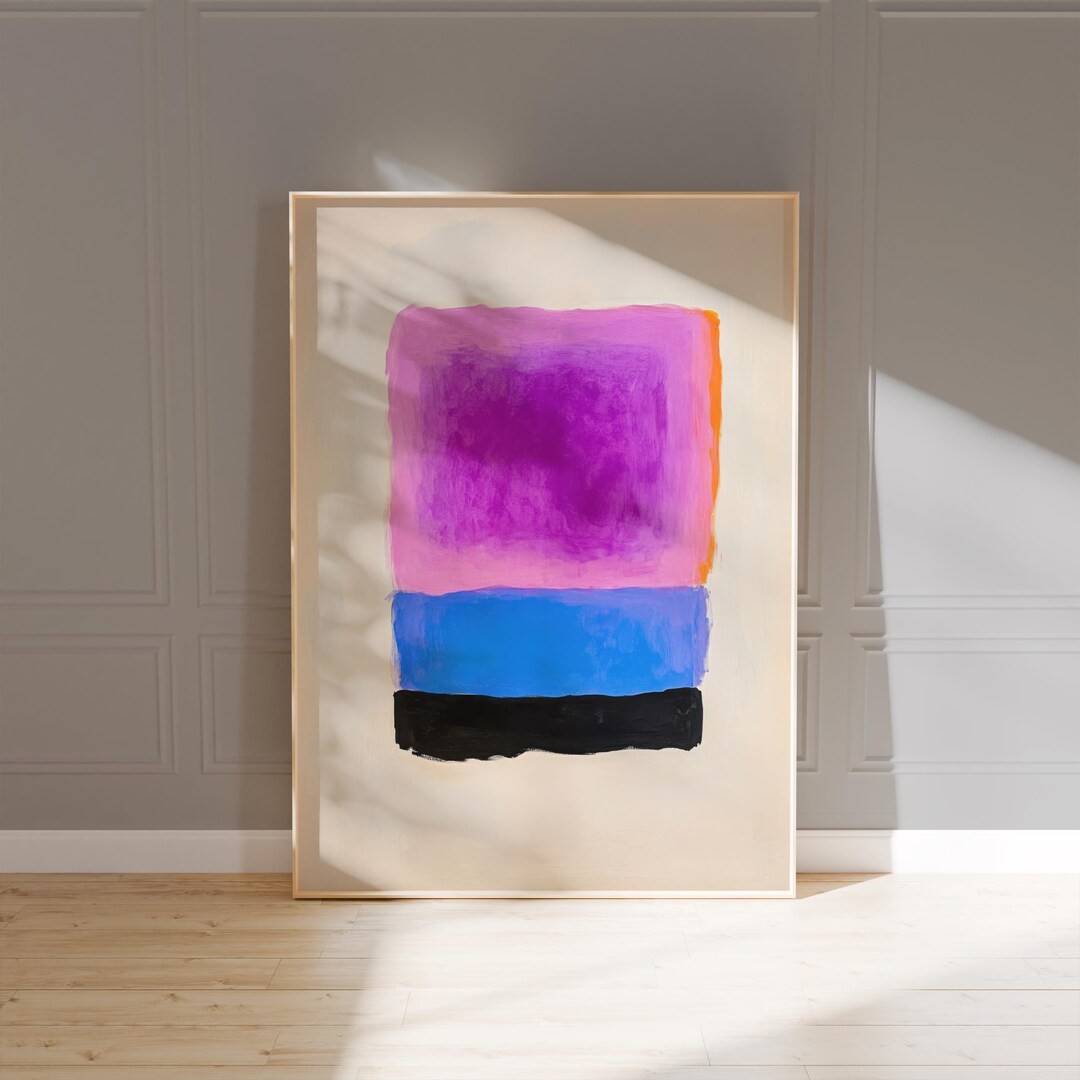 Dopamine Decor | Color Field Painting | Vibrant Purple and Blue ...