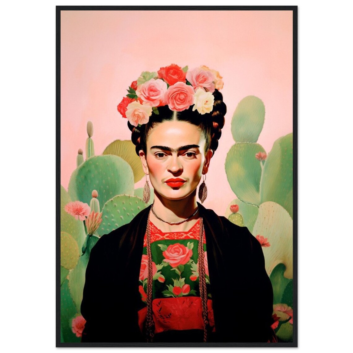 Frida Kahlo Poster Frida Kahlo Art Print Pink Frida Wall Art Feminist ...