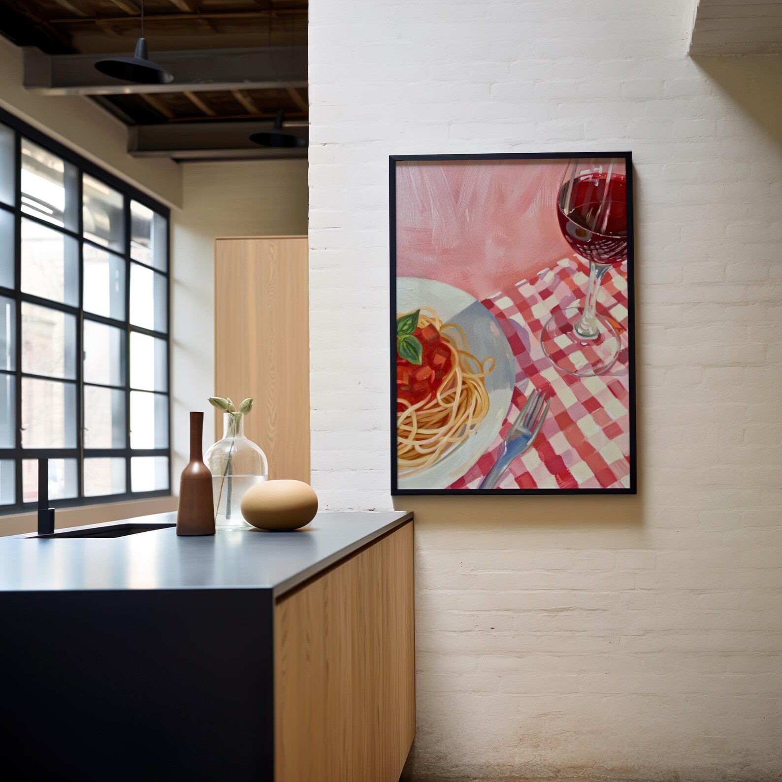 Spaghetti Poster | Foodie Posters | Pasta Wall Art | Kitchen Posters ...