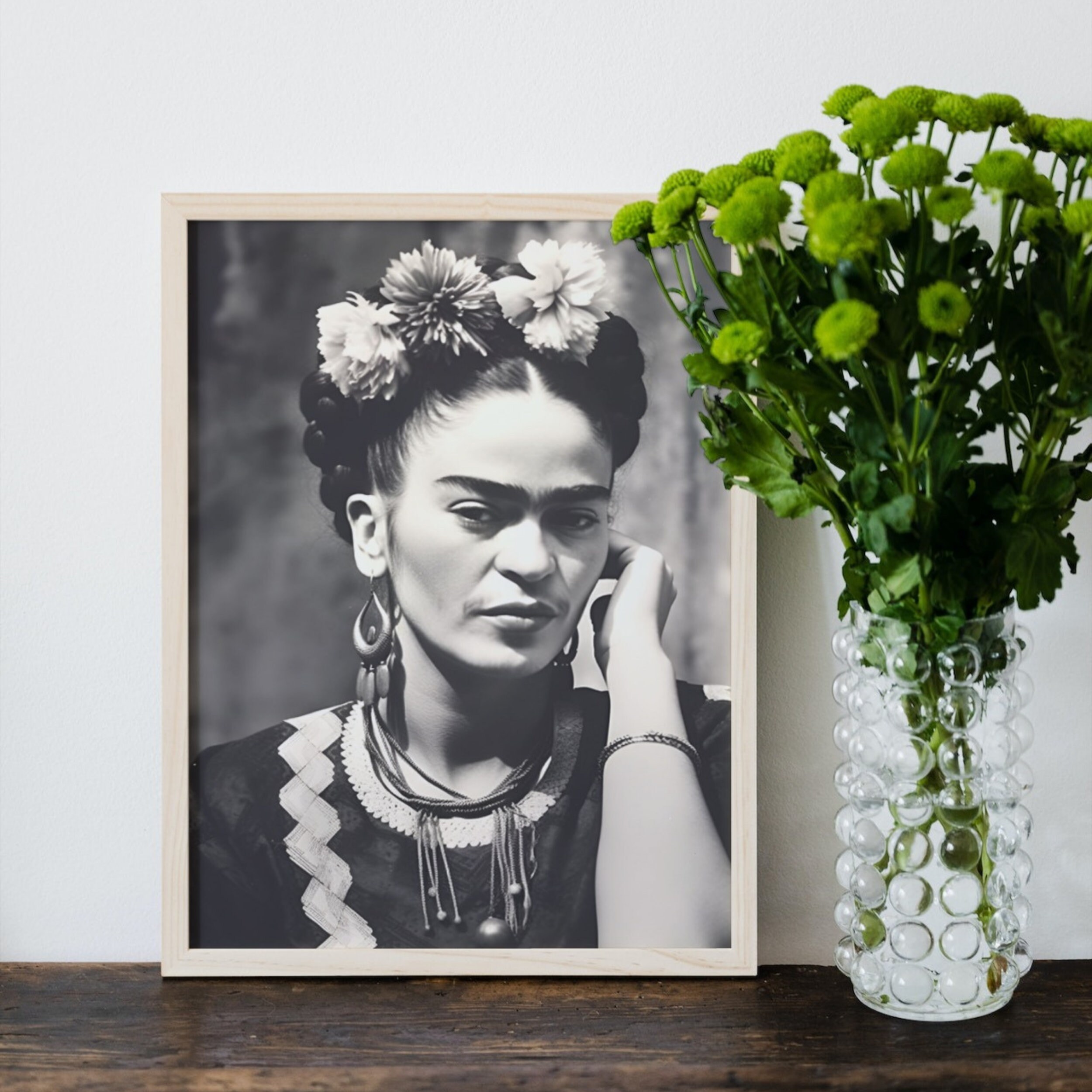Frida Kahlo Poster Frida Kahlo Poster Black White Art Print Frida Kahlo ...