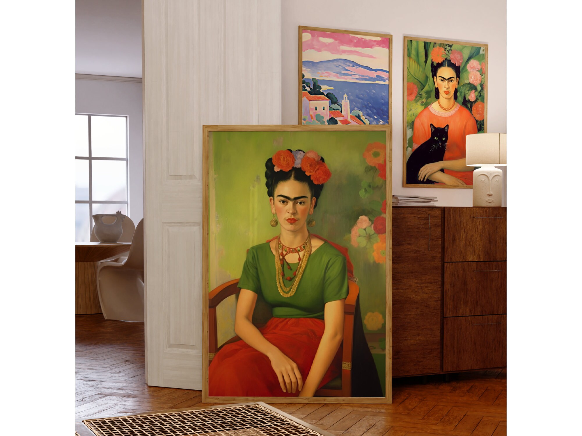 Frida Kahlo Poster Frida Kahlo Art Print Green Frida Wall - Etsy Australia
