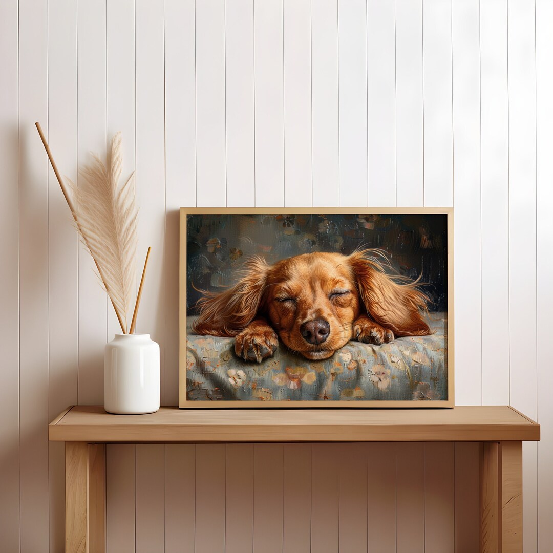 Affiche de teckel affiches de chien art mural de chambre à coucher ...