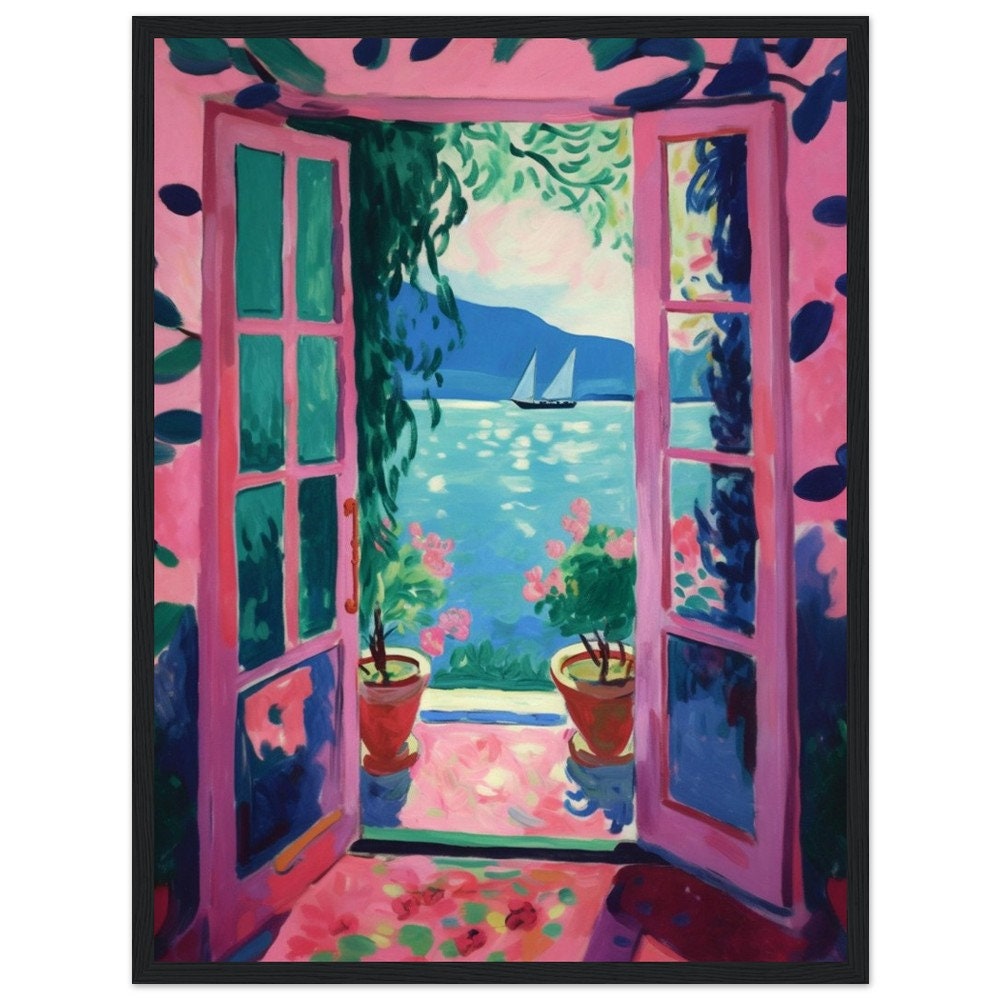 Matisse ouvre la fenêtre | Affiche avec vue sur le lac inspirée de ...