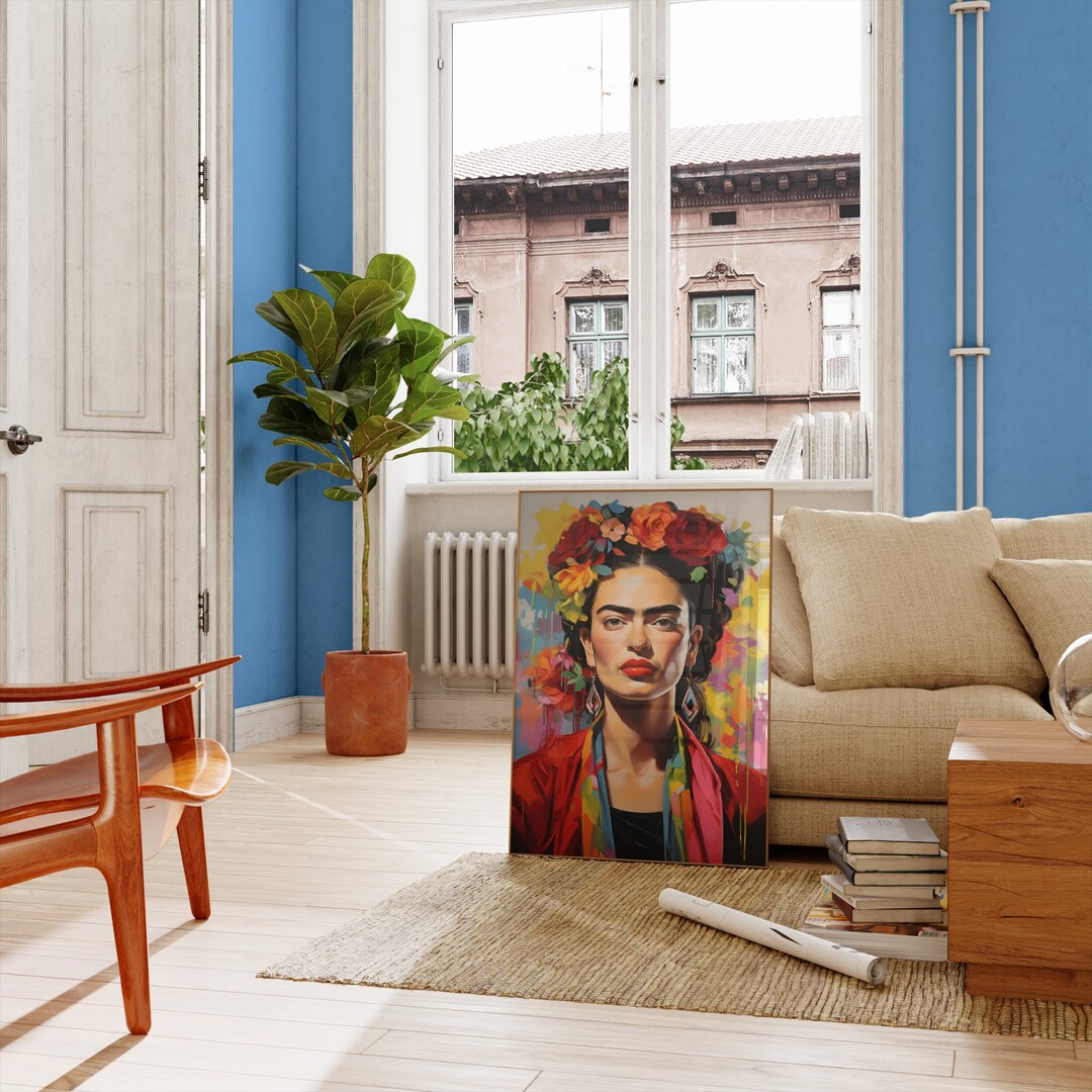 Frida Kahlo Poster Wall Art Frida Kahlo Portrait Frida Kahlo Individual ...