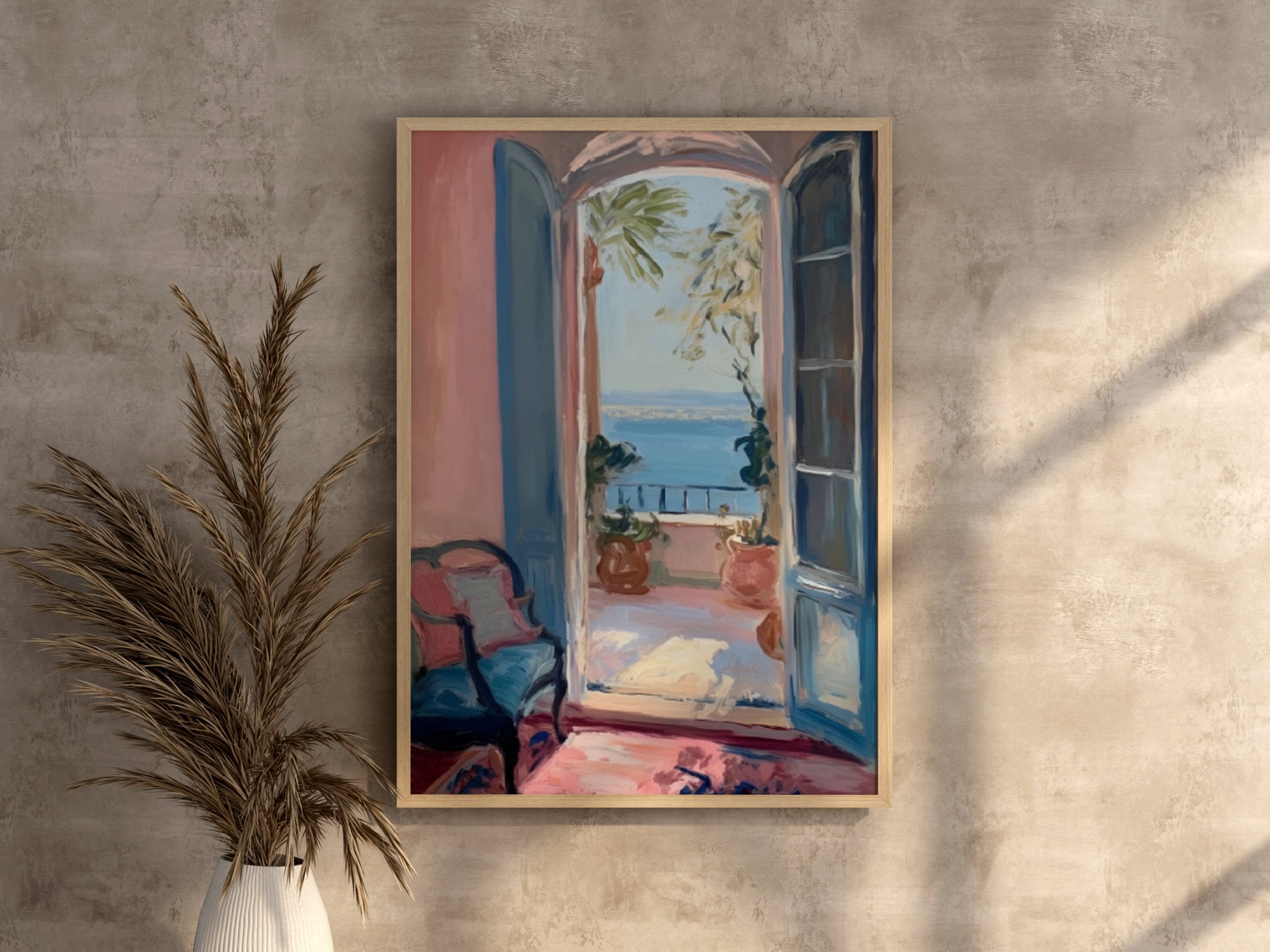 Matisse open window Matisse inspired sea view art print pastel poster ...