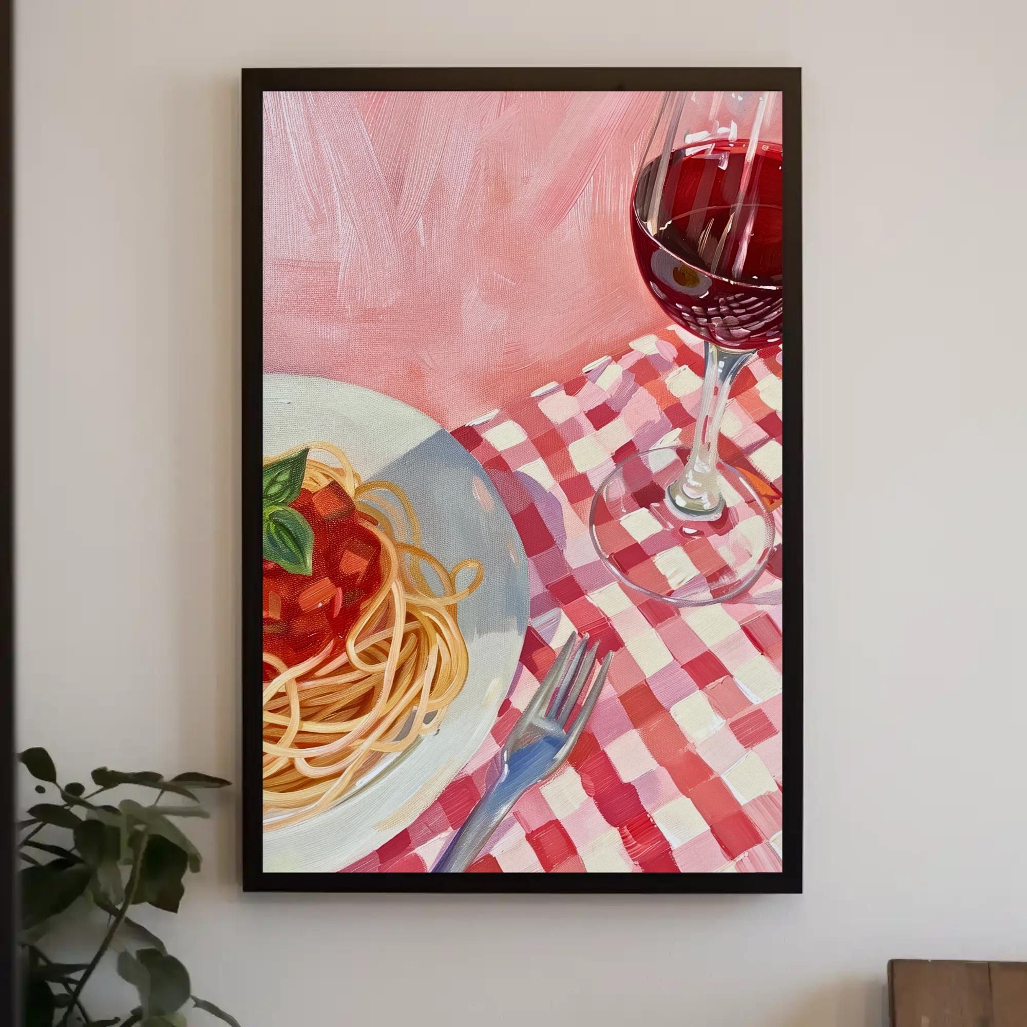 Spaghetti Poster Pasta Wall Art Kitchen Posters Italian Food Art Print ...