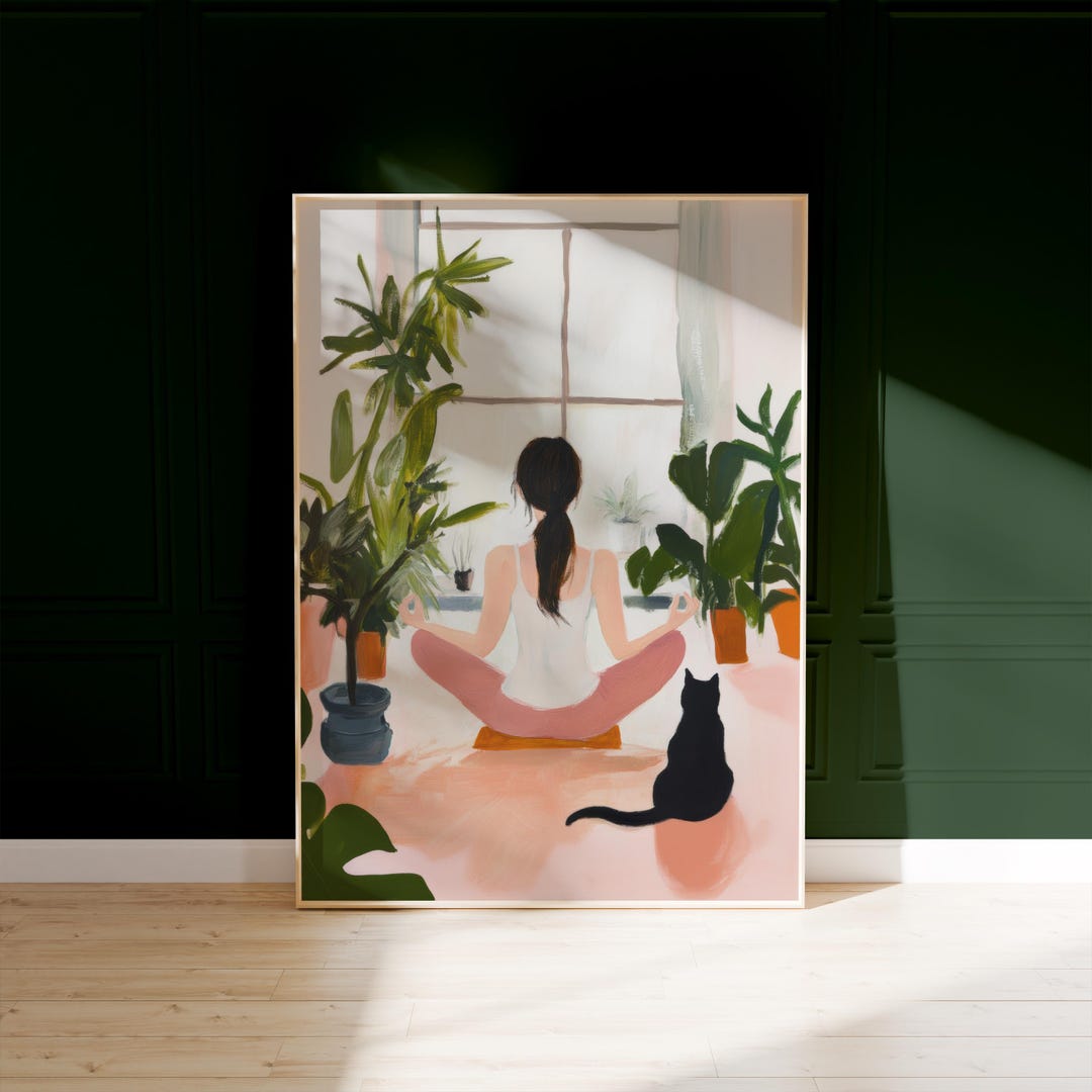 Boho Yoga Art Print | Mindfulness Wall Decor | Self Care Wall Art ...