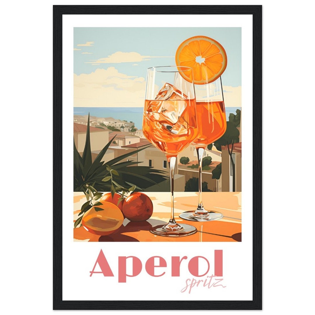 Affiche aperol spritz cadre en bois en option - Etsy France